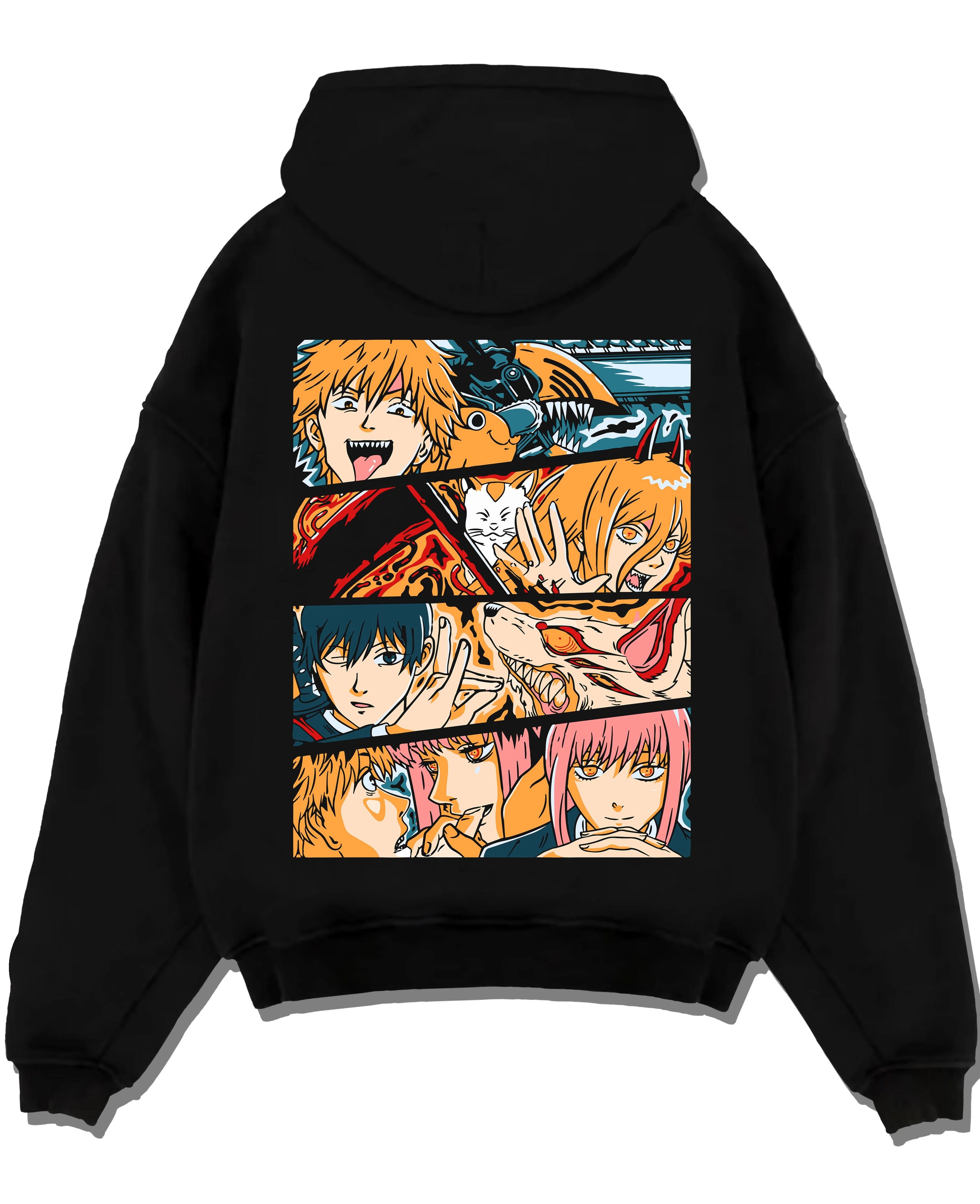 Chainsaw Man Hoodie Power and Denji Squad Scene